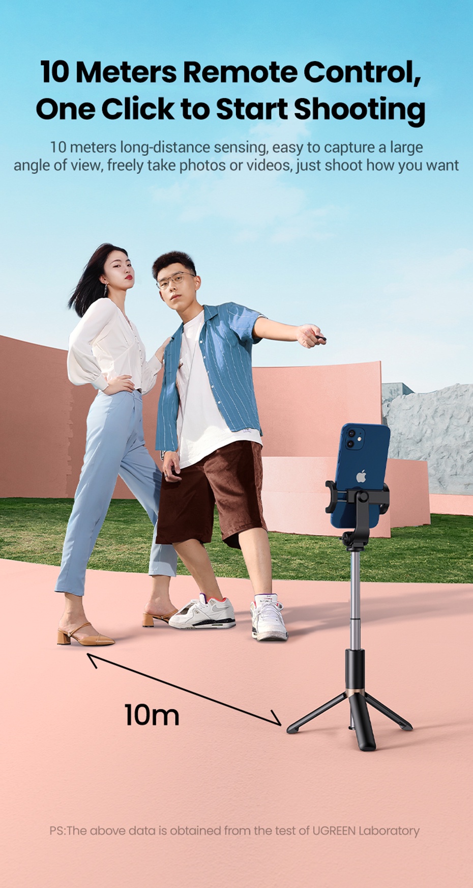 UGREEN Bluetooth Remote Control Selfie Controller Shutter for Mobile ...