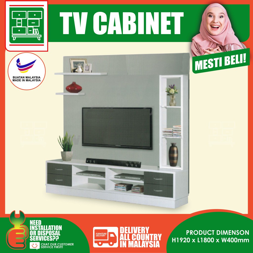 Danum Valley 6 Feet TV Full Panel TV Cabinet / TV Console / Media ...