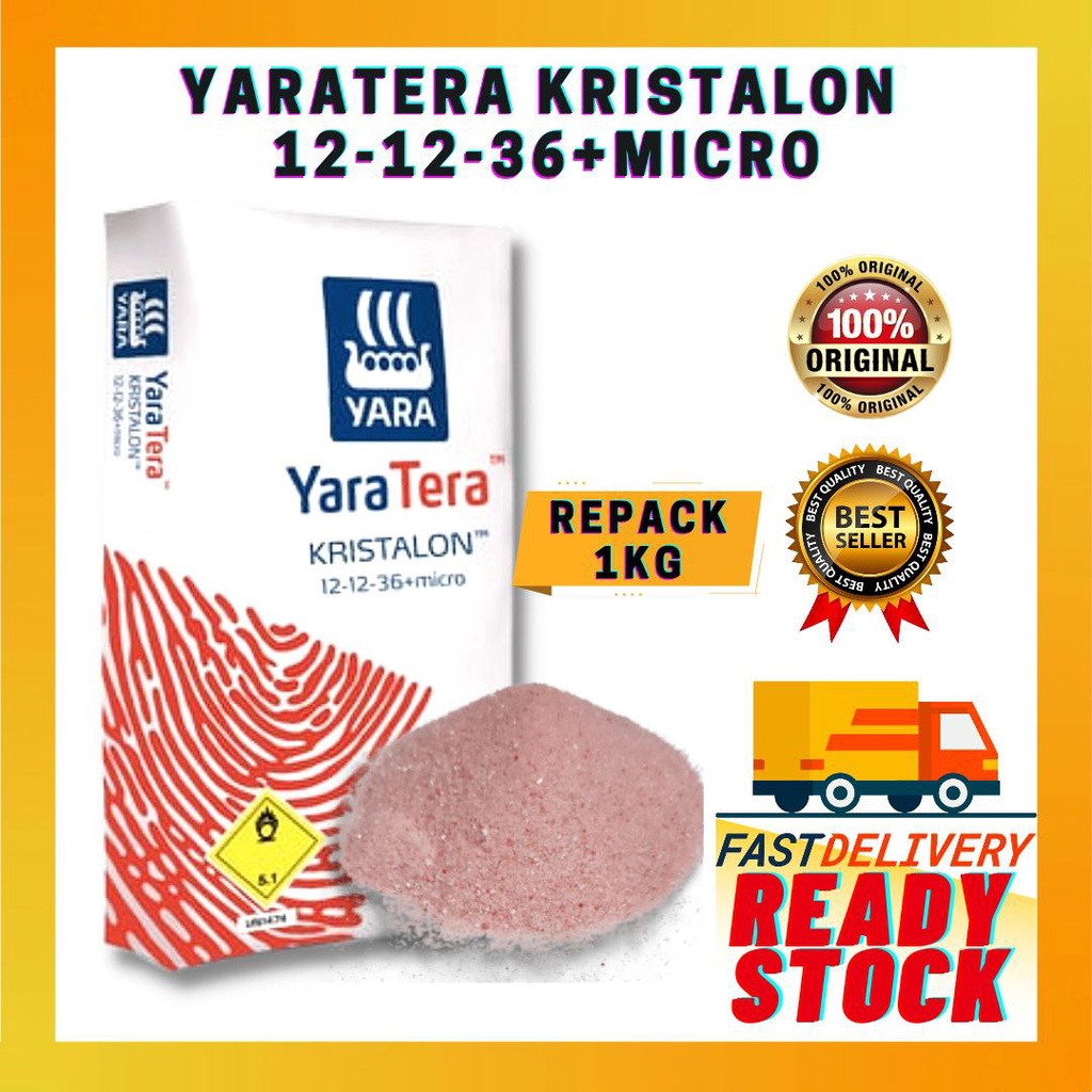 1KG Baja Buah Larut Air YaraTera KRISTALON Red 12-12-36+micro/ Fruit ...