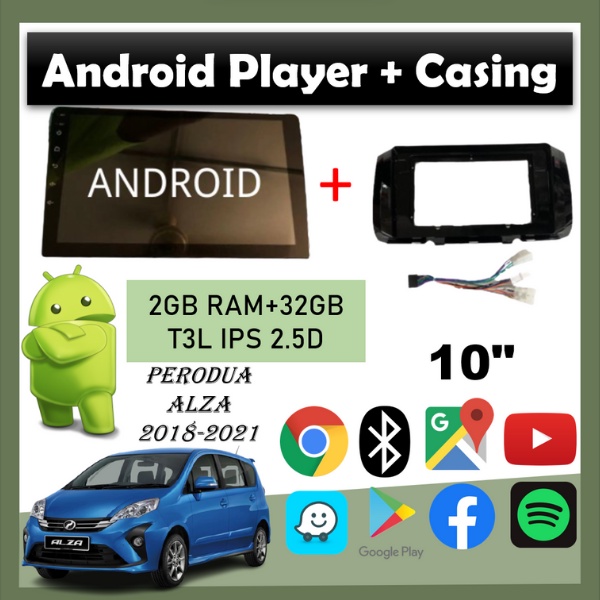 Android Player With Casing For Perodua Alza 2018-2021 (10 inch ...