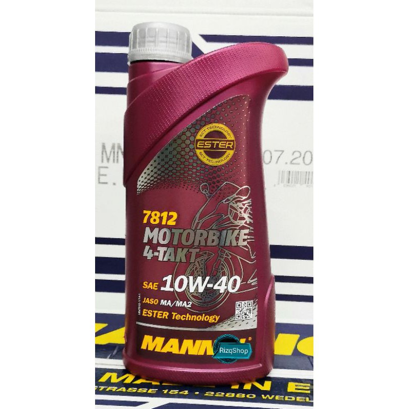 petronas engine oil Mannol 7812 Motorbike 4T+Ester Technology SAE 10W40 ...