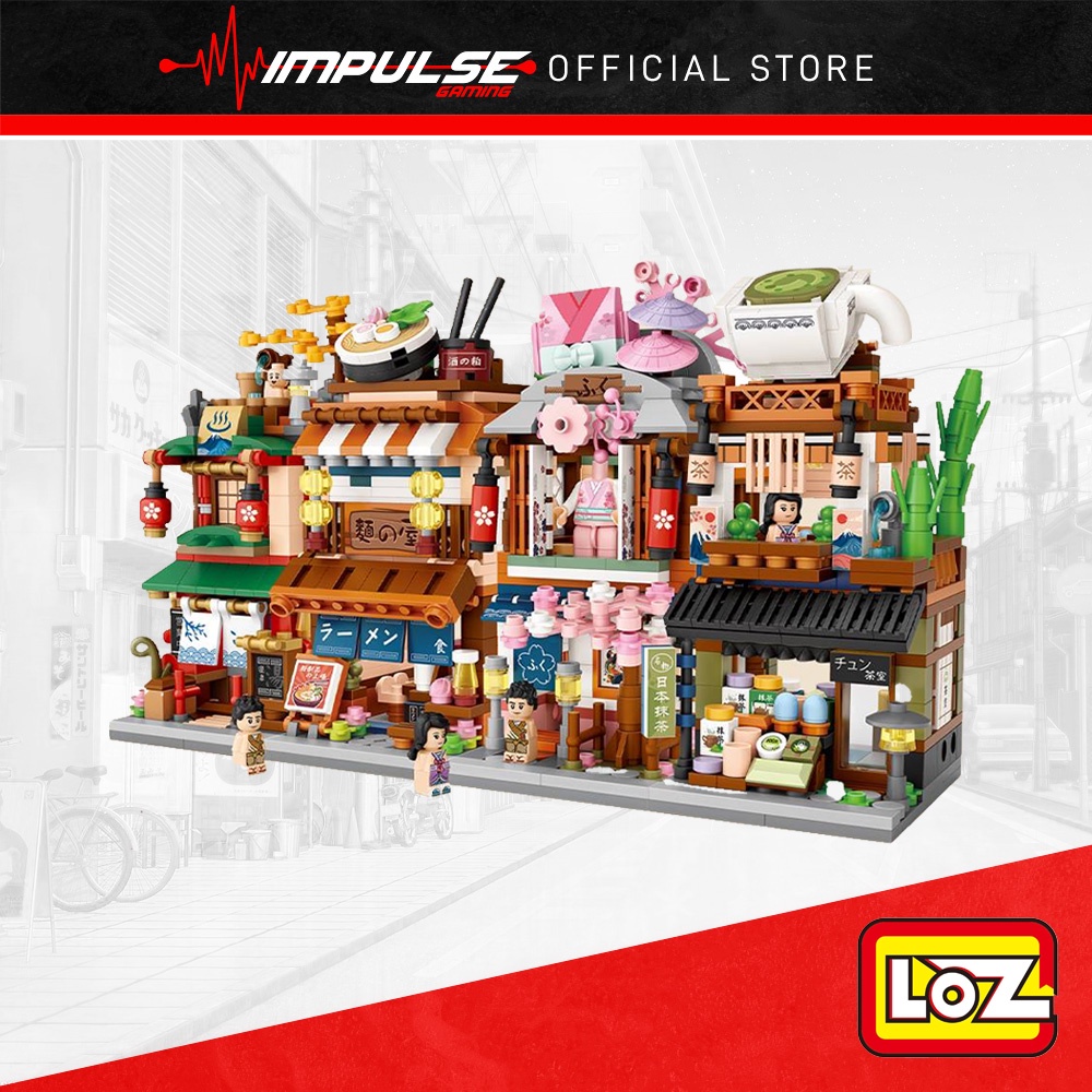 LOZ Mini Blocks 1653 / 1654 / 1655 / 1656 Japanese Street Hot Spring ...