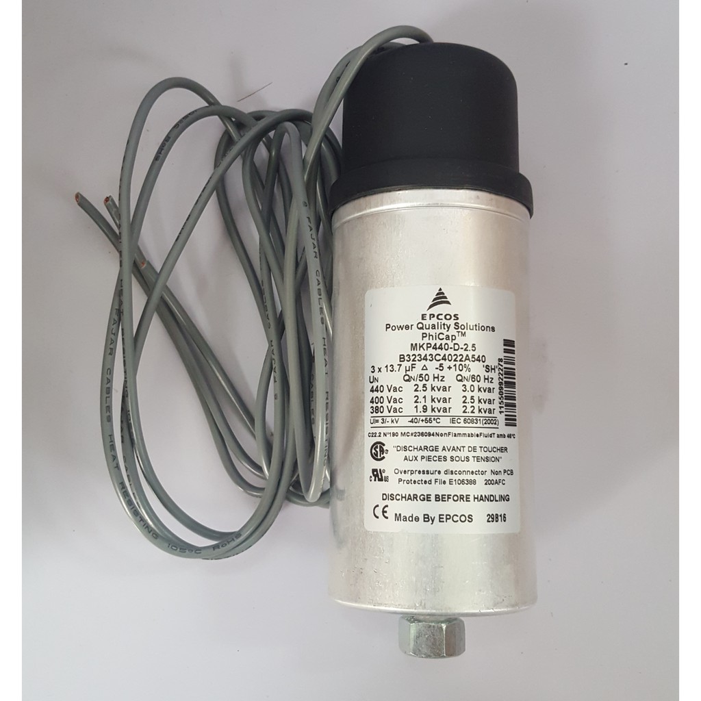 EPCOS Capacitor Bank 440V 525V power capacitor with cable | Shopee Malaysia