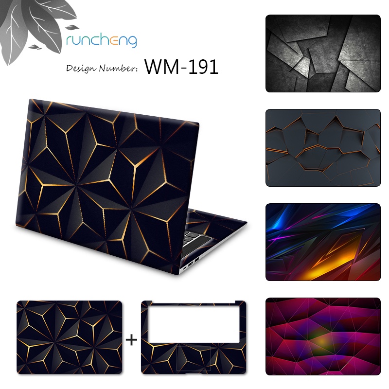 2pcs Geometry/Polygon laptop sticker laptop skin/Decorat Cover for all ...