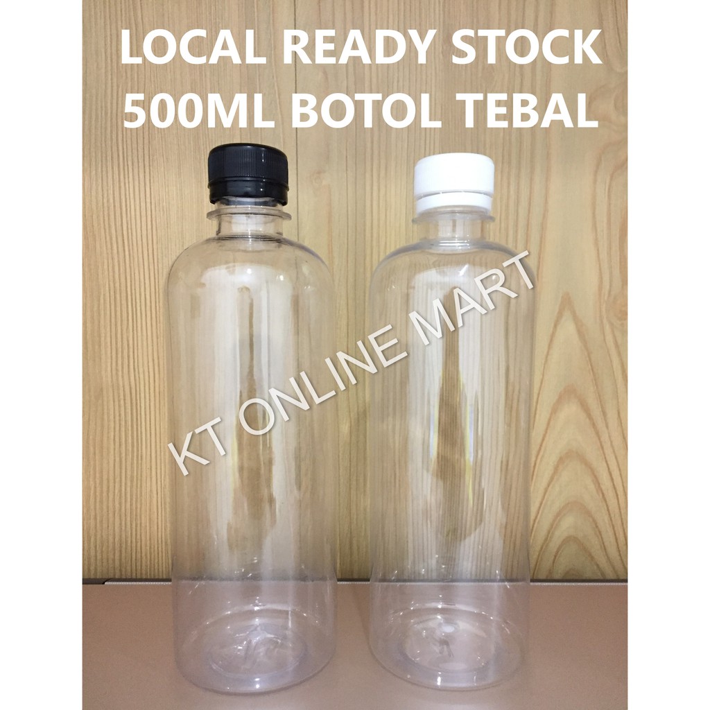 (Botol Tebal) Empty Water Bottle 500ml Air Botol Kosong including white ...