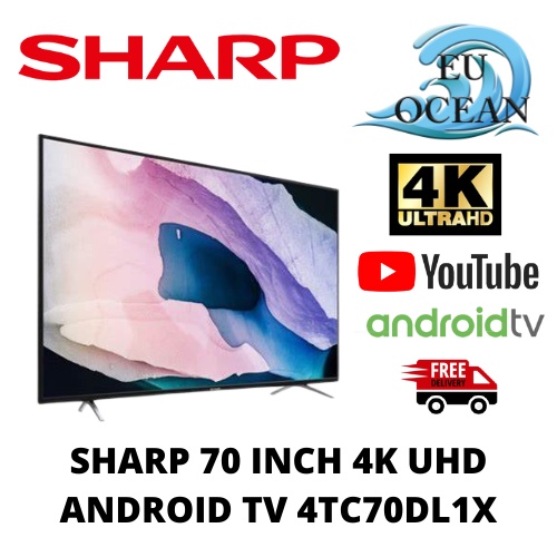 SHARP 70 INCH 4K UHD ANDROID TV 4TC70DL1X | Shopee Malaysia