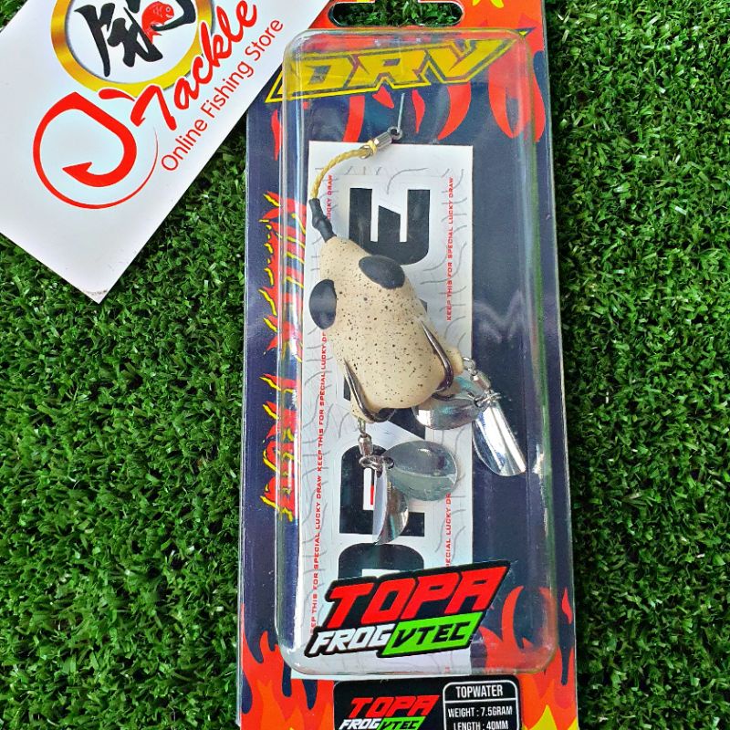 DRAVE Topa Frog Vtec Double Blade Rubber Soft Lure Bait Snakehead ...