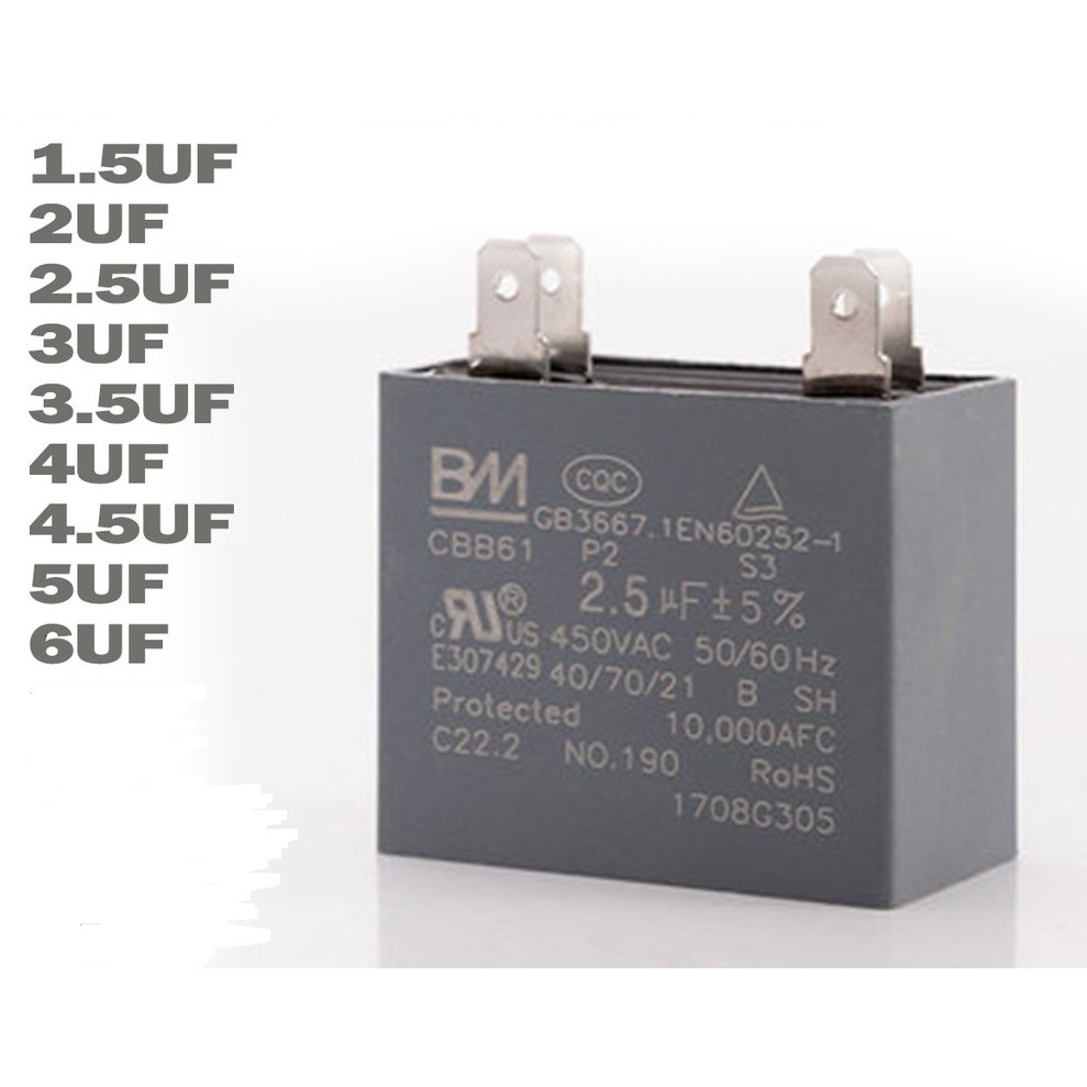 CBB61 BM Capacitor table Fan Motor Starting Motor starter for ...