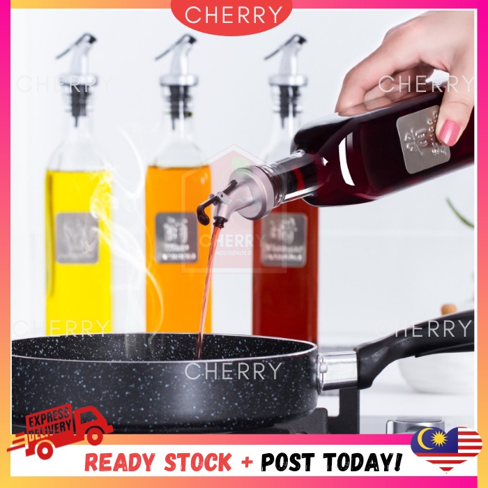 🍒CHERRY🍒500ml Oil Dispenser Glass condiment bottle Glass sauce bottle ...