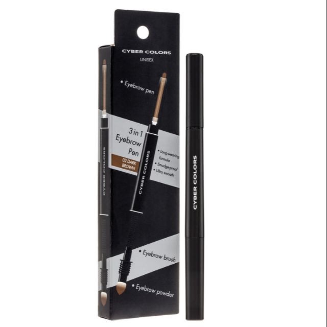 💓OFFER! Cyber Colors Unisex 3 in 1 Eyebrow Pen Eye Brow Pen | Shopee ...