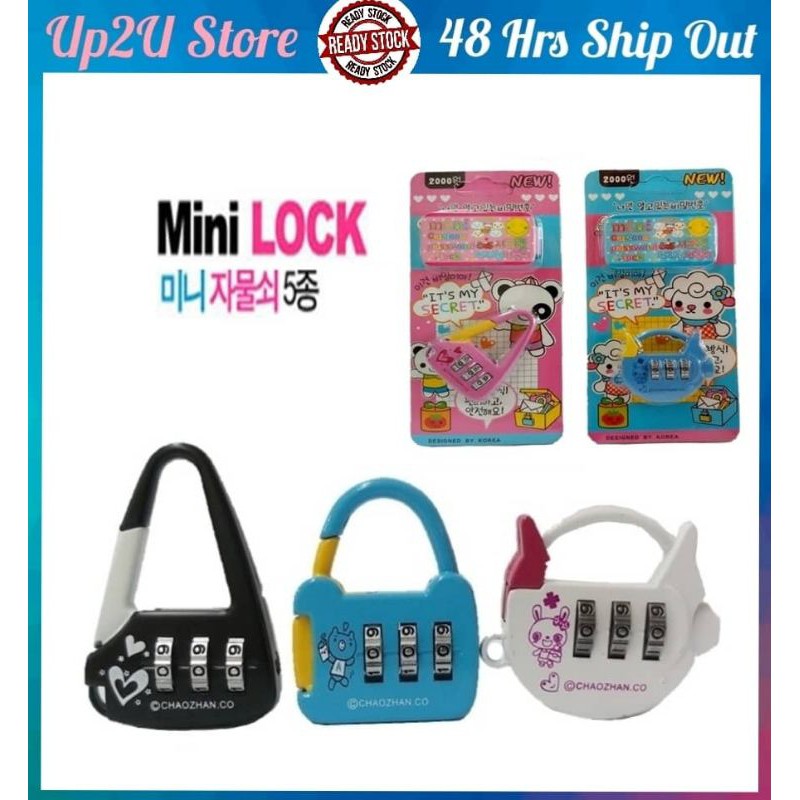 🔥Mini Lock🔥 Cartoon 3 Digit Combination Password Locks Mini Suitcase ...
