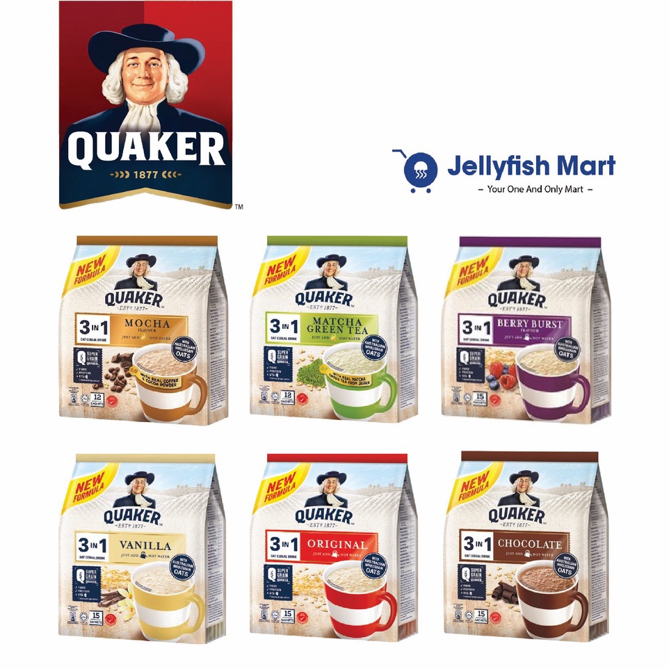 QUAKER 3 IN 1 Oat Cereal Drink (15's x 28g) | Shopee Malaysia