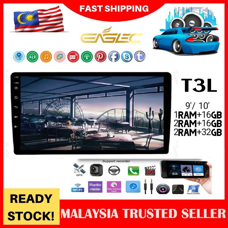 9 Inch 10Inch Android Player IPS 2.5D Nano Screen Quad Core 2 Din Radio ...