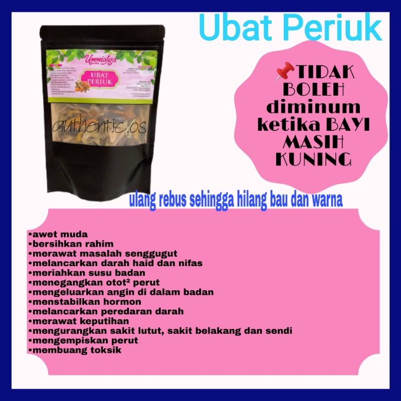 UMMIALYA Jamu Wanita Lepas Bersalin Ubat Berpantang Manjakani Air Akar ...