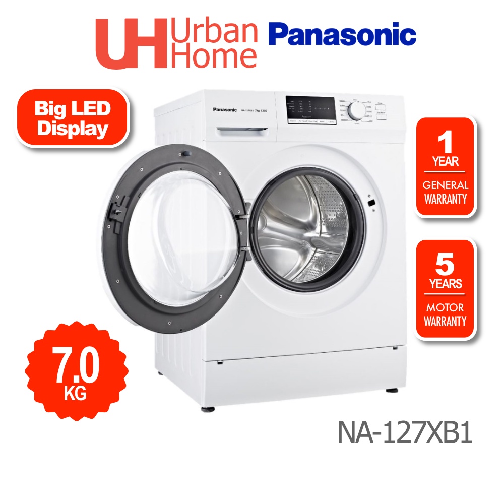 Panasonic Washing Machine Front Load Washer Quick Laundry (7kg) NA-127XB1/NA-127XB1WMY | Shopee ...