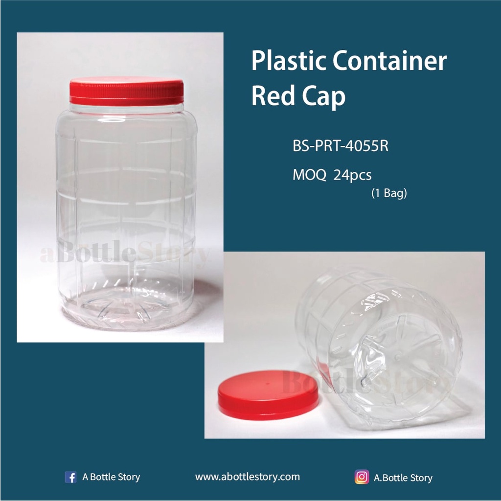 Round Plastic Container (Red) | Shopee Malaysia