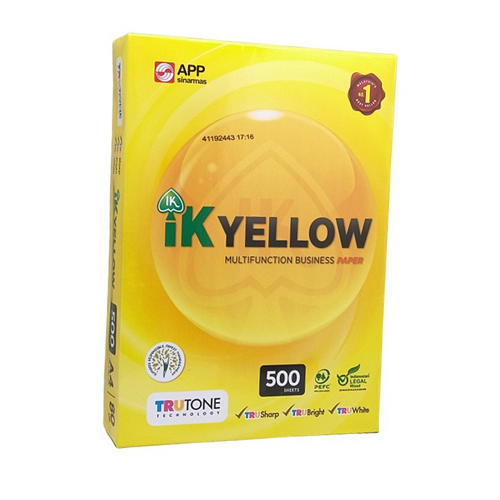 [READY STOCK] A4 Paper IK Yellow 80gsm 450 sheet, 500 sheet Copier ...