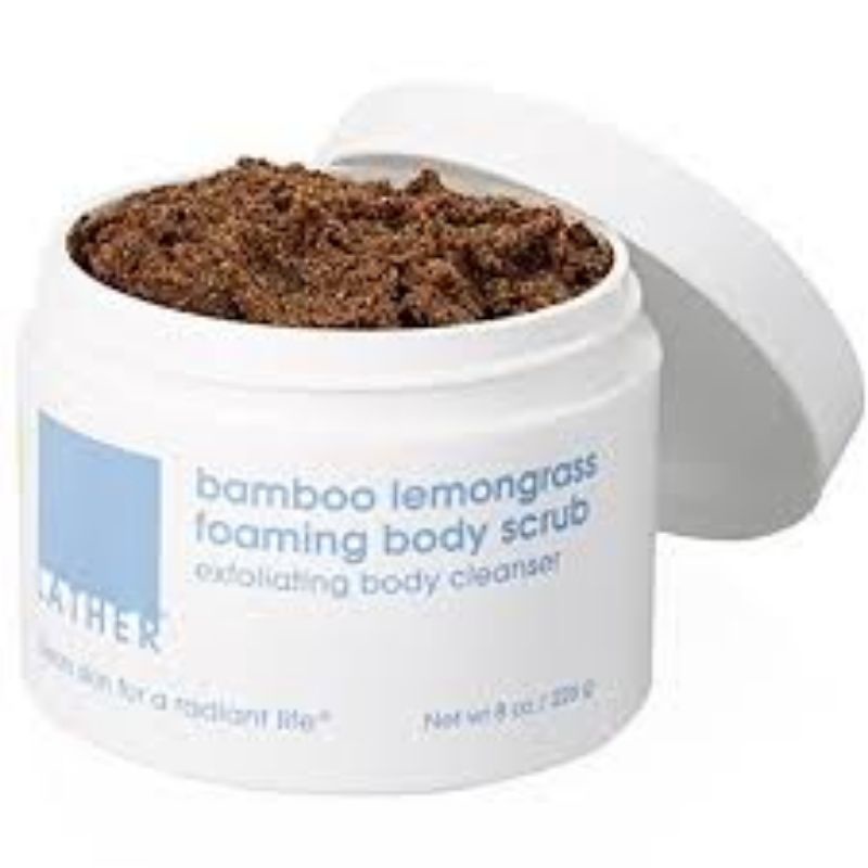 Ready Stock: Lather Bamboo Lemongrass Foaming Body Scrub, 8 oz (226 g ...