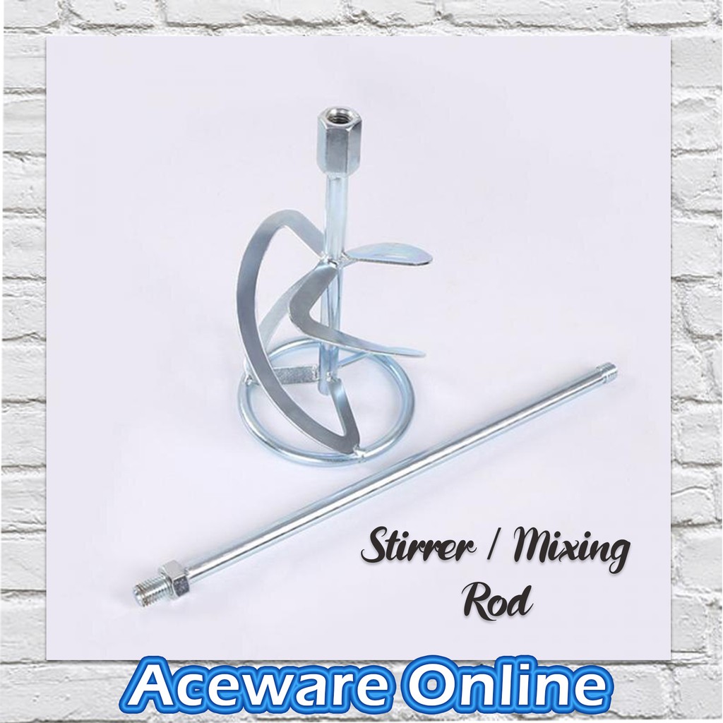 Stainless Steel Mixer Rod Cement Paint Mixing Stirrer Threaded Tip ...