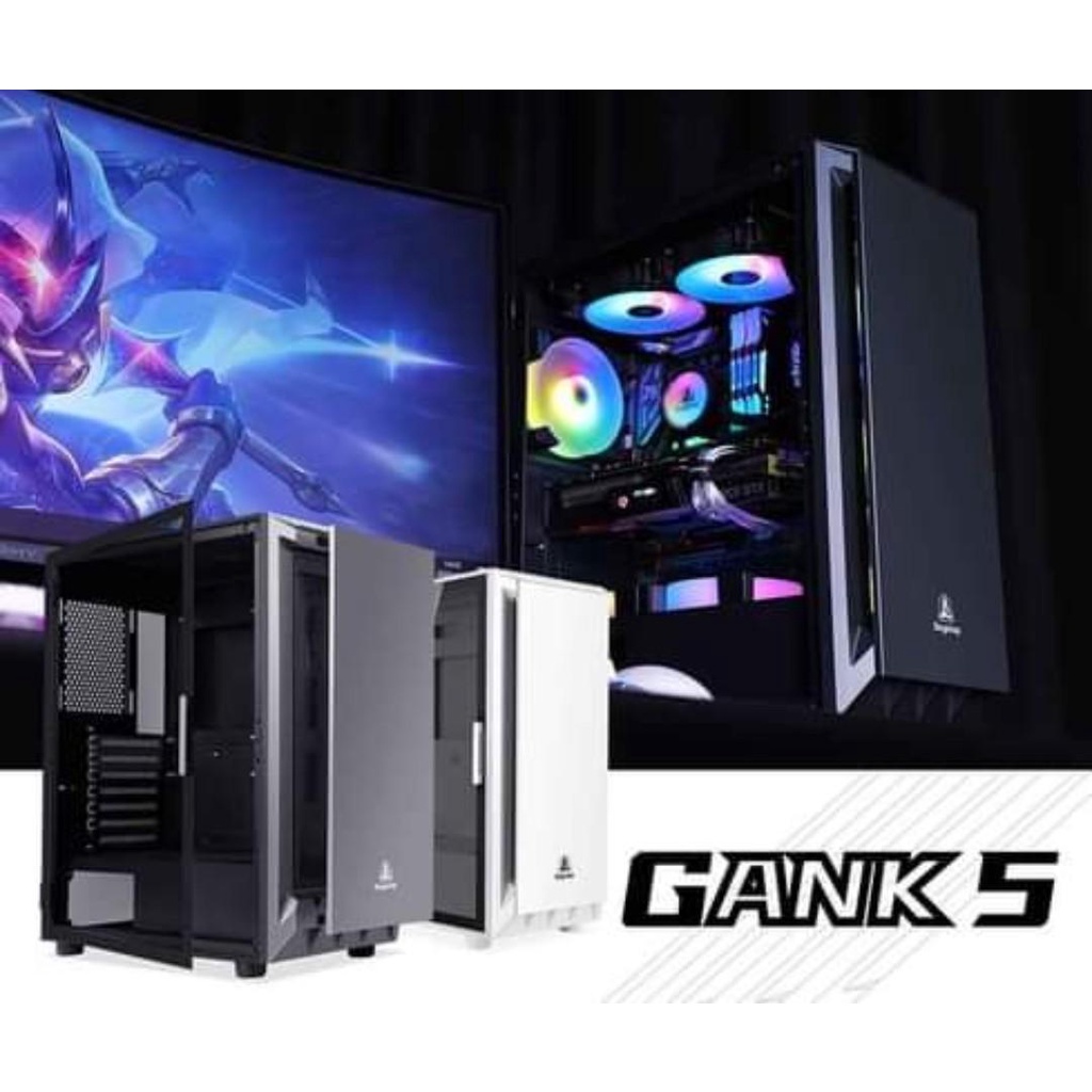Segotep Gank 5 RGB ATX Gaming Casing WHITE N BLACK | Shopee Malaysia
