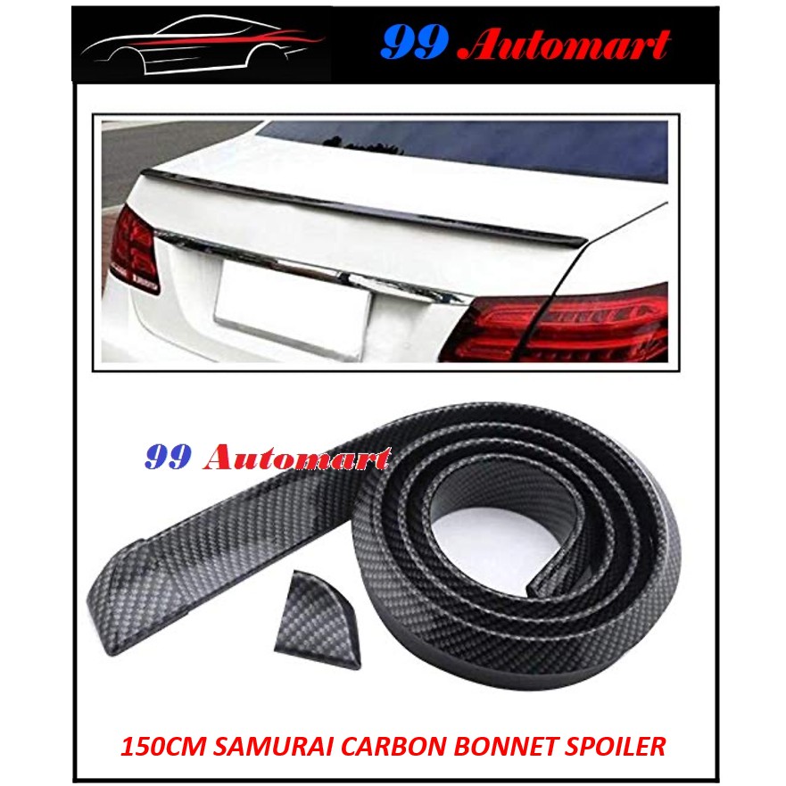 ( 150CM ) Samurai Rear Bonnet Spoiler Carbon Car Rubber Strip saga blm ...