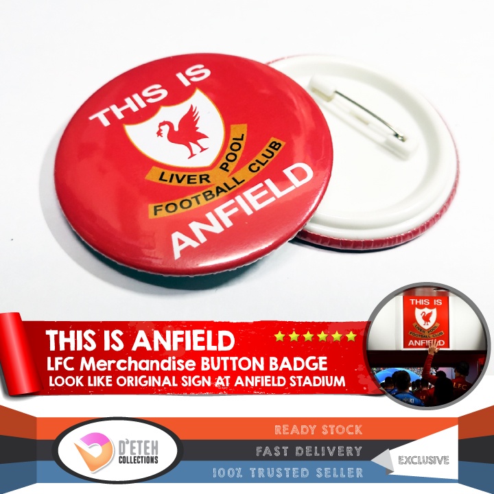 [FREE GIFT] Liverpool | This Is Anfield Sign | Button Badge 58mm ...