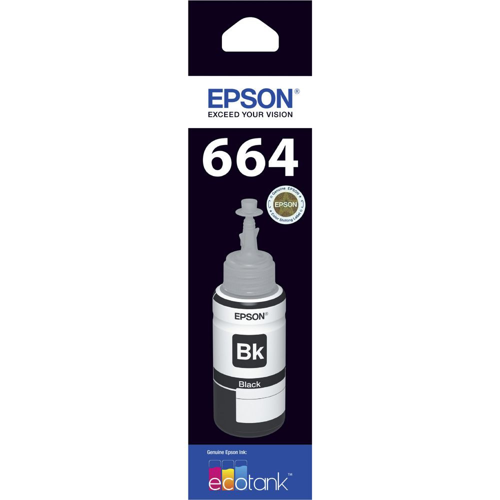 EPSON T664 BLACK (Genuine Epson) / 664 / Suitable for printers: L120 ...