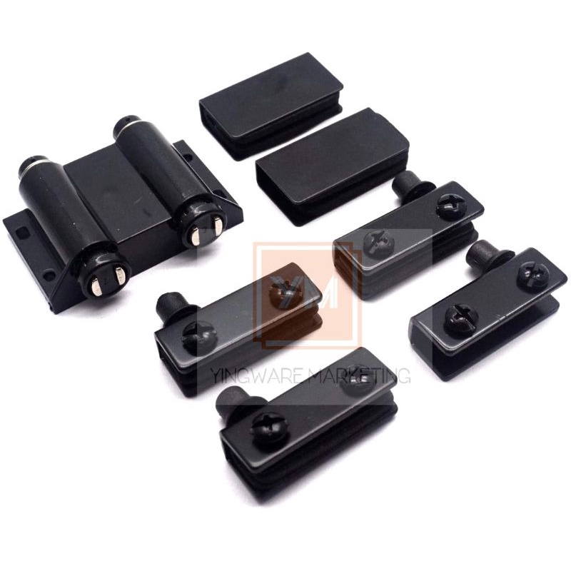 3-5mm Black cabinet double glass door magnet magnetic push to open ...