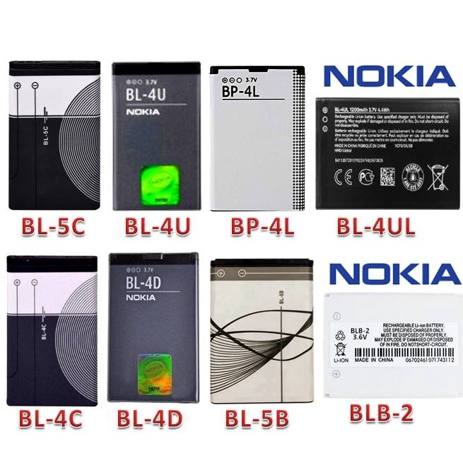 Nokia Battery BL-5C / BL-4C / BL-4D / BL-4U / BL-4UL /BP-4L / BL-5B / BLB-2 / BLC-2 | Shopee ...