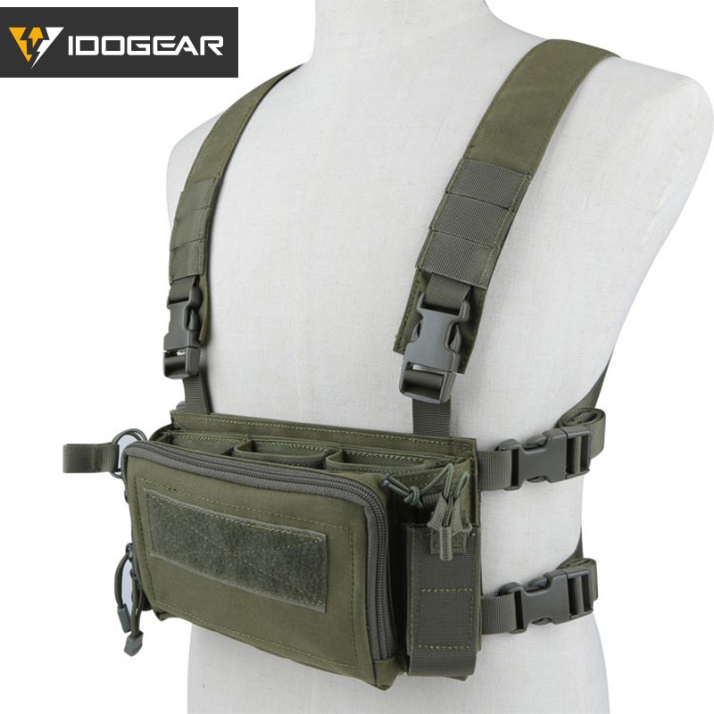 IDOGEAR Tactic Modular Chest Rig Multi-function Fast Release ...