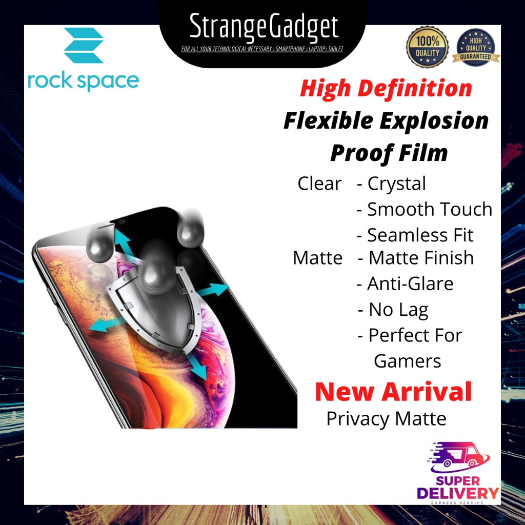 💥 New Arrival 💥 Privacy Matte Rock Space High Definition Flexible ...