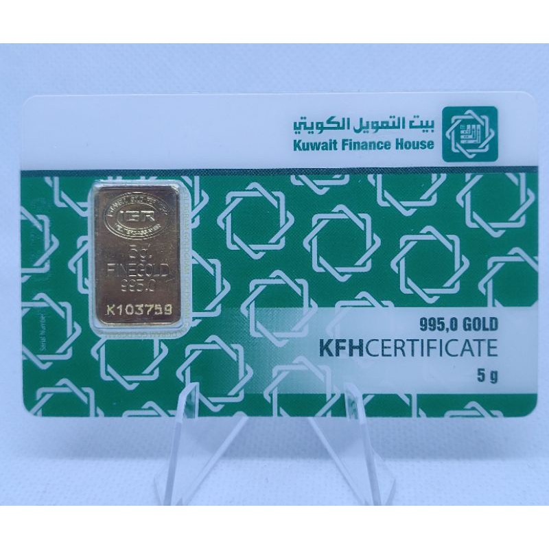 [ READY STOCK ] 5 GRAMS KFH GOLD BAR WITH CERTIFICATE SEAL TRUSTED ...