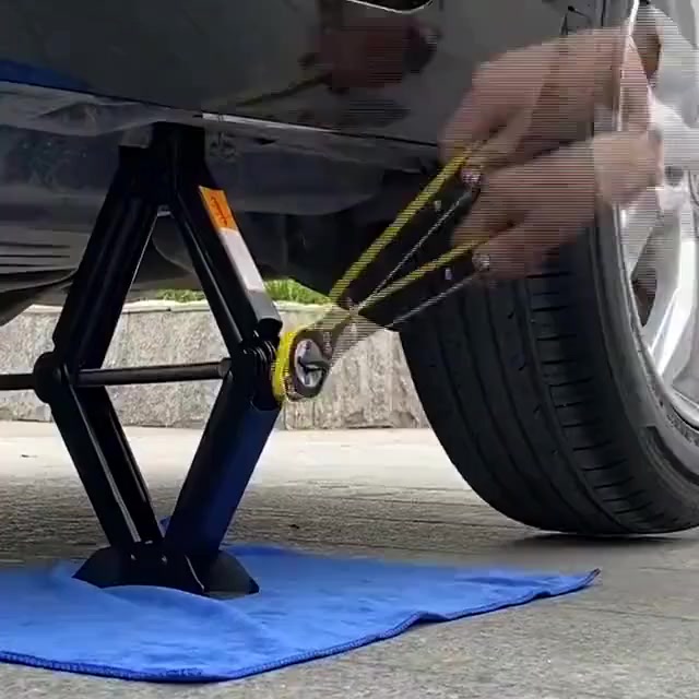 🔥New🔥Heavy Duty DIY Car Scissor Jack Stabilizer with Handle Lift ...