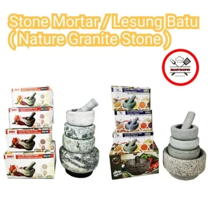 13CM/14.5CM/16CM/17.5CM/19CM RAYACO LESUNG BATU / KITCHEN STONE MORTAR ...