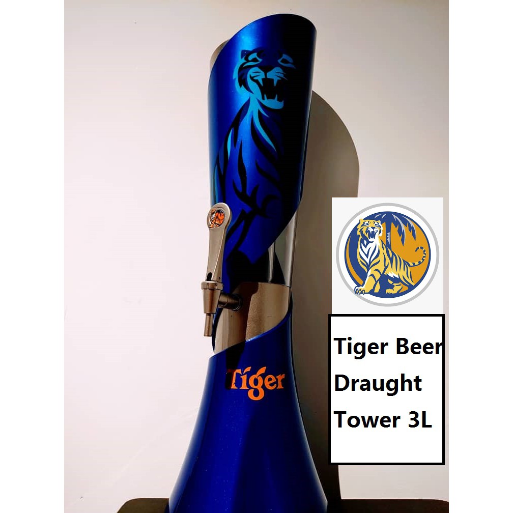 (Free Beer Glass) Tiger Beer Draught Tower 3L draft plastic for party ...