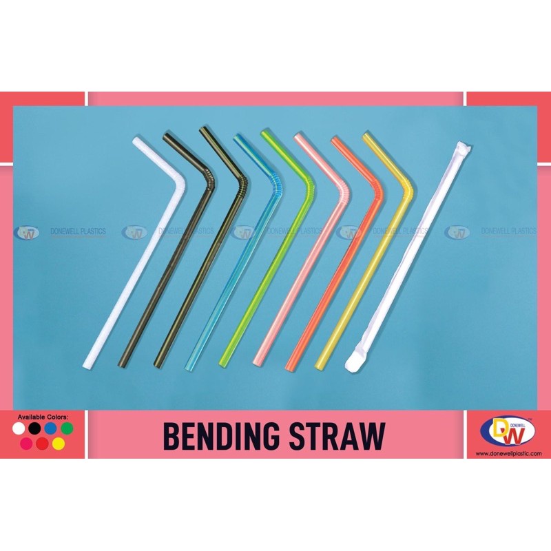 Bending Straw / Individually Wrapped Straw (Black, White) | Shopee Malaysia