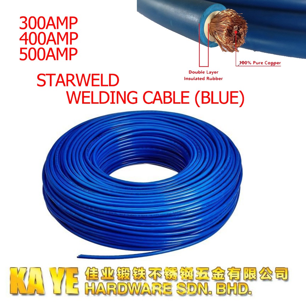 Starweld Heavy Duty Welding Cable 300/400/500Amp 100% Copper(Price Per ...