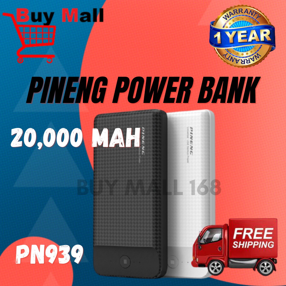 100% ORIGINAL PINENG POWER BANK PN-939 20000mAh PowerBank Fast Charge ...