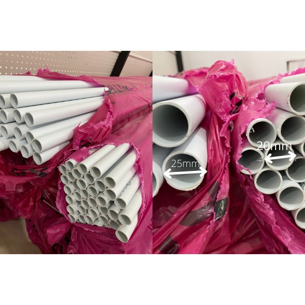 HERO PVC Conduit PIPE (20MM/25MM) （2.9meter long will cut half 1.45m ...