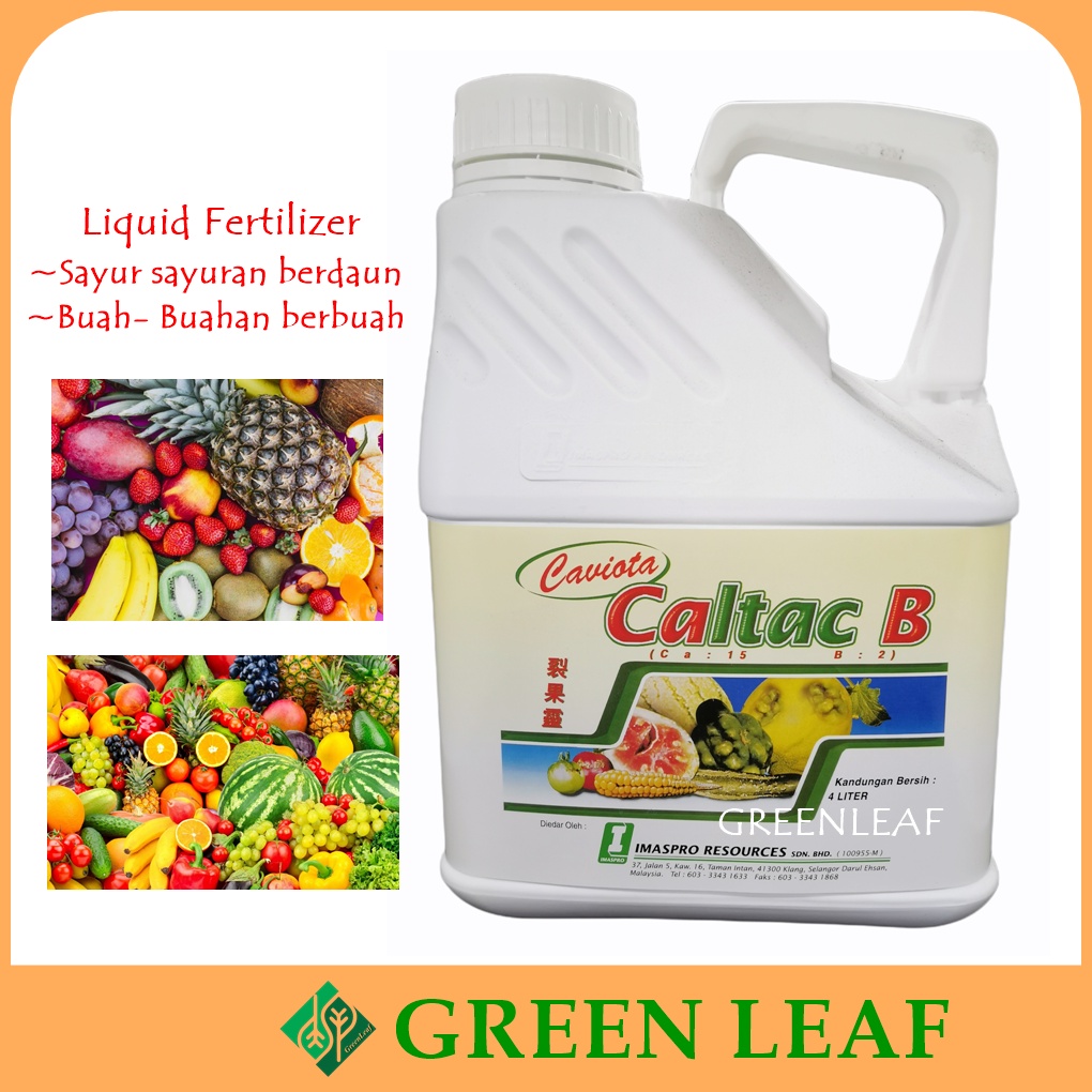 Caviota Caltac B 4L Foliar Calcium Boron Baja Liquid Fertilizer Air ...