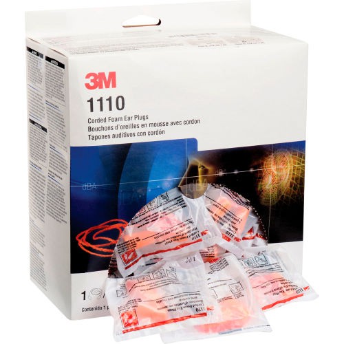 3M™ Foam Earplugs 1110, Corded Price per Box, 100 Pair per Box | Shopee ...