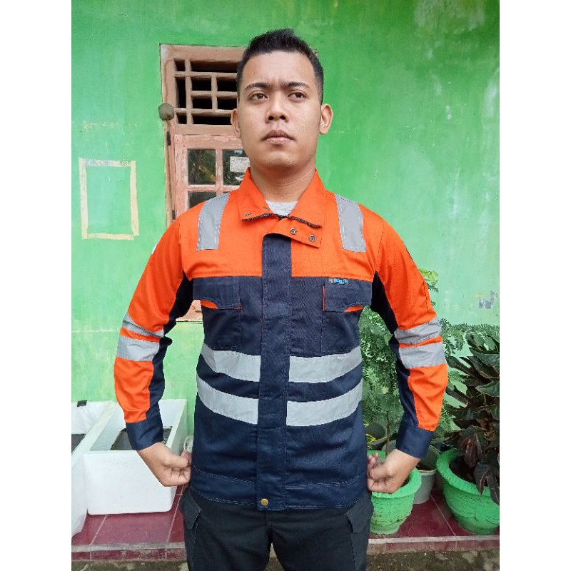 Orange Navy Safety Wearpack - Cool Werpack Semi Jacket - Elegant ...