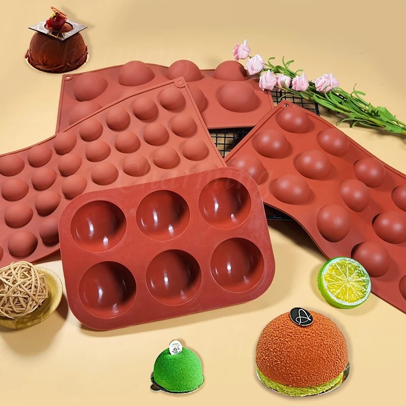 Half Ball Sphere Hemisphere Shape Silicone Mold Chocolate Candy Mold ...