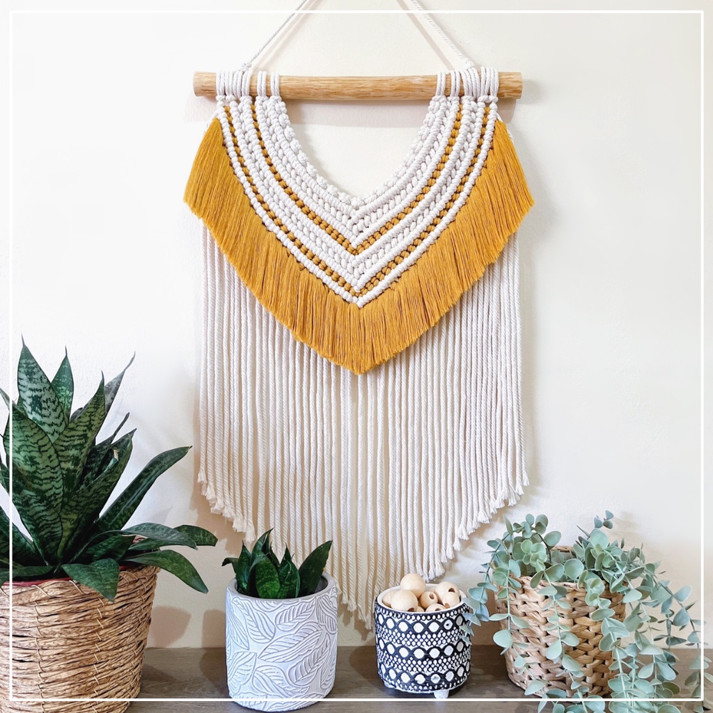 Bohemian Handmade Macrame Wall Hanging (L-SEMI) | Shopee Malaysia