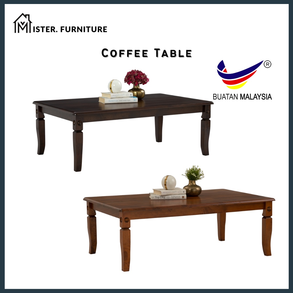 KEANE Wood Coffee Table Modern Japanese Table Meja Coffee Meja Kopi ...