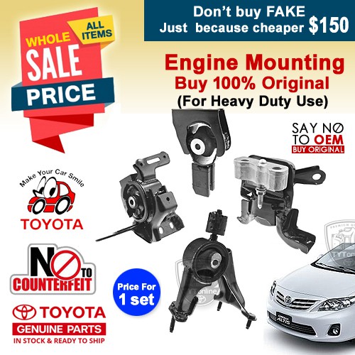 (2.0 Auto) Altis (2010-13) Engine Mounting Set (1 Set =4pcs) ZRE143 ...