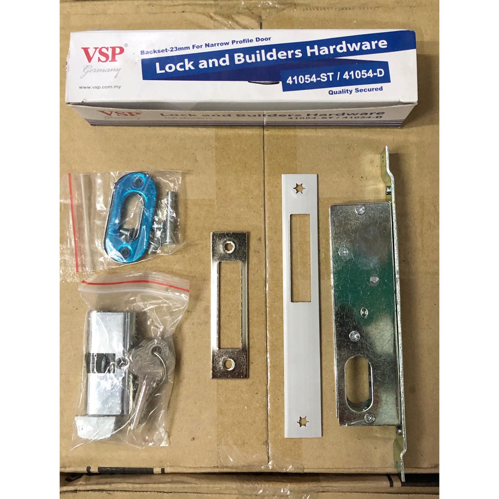 Narrow Profile Aluminum Frame Swing Door Lock With Single Cylinder ...