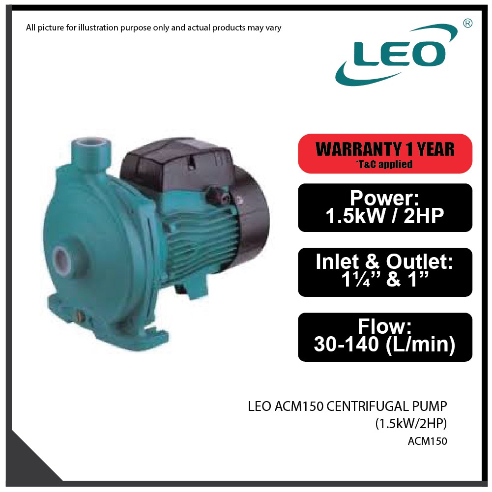 LEO ACM150 CENTRIFUGAL PUMP (1.5kW/2HP) | Shopee Malaysia