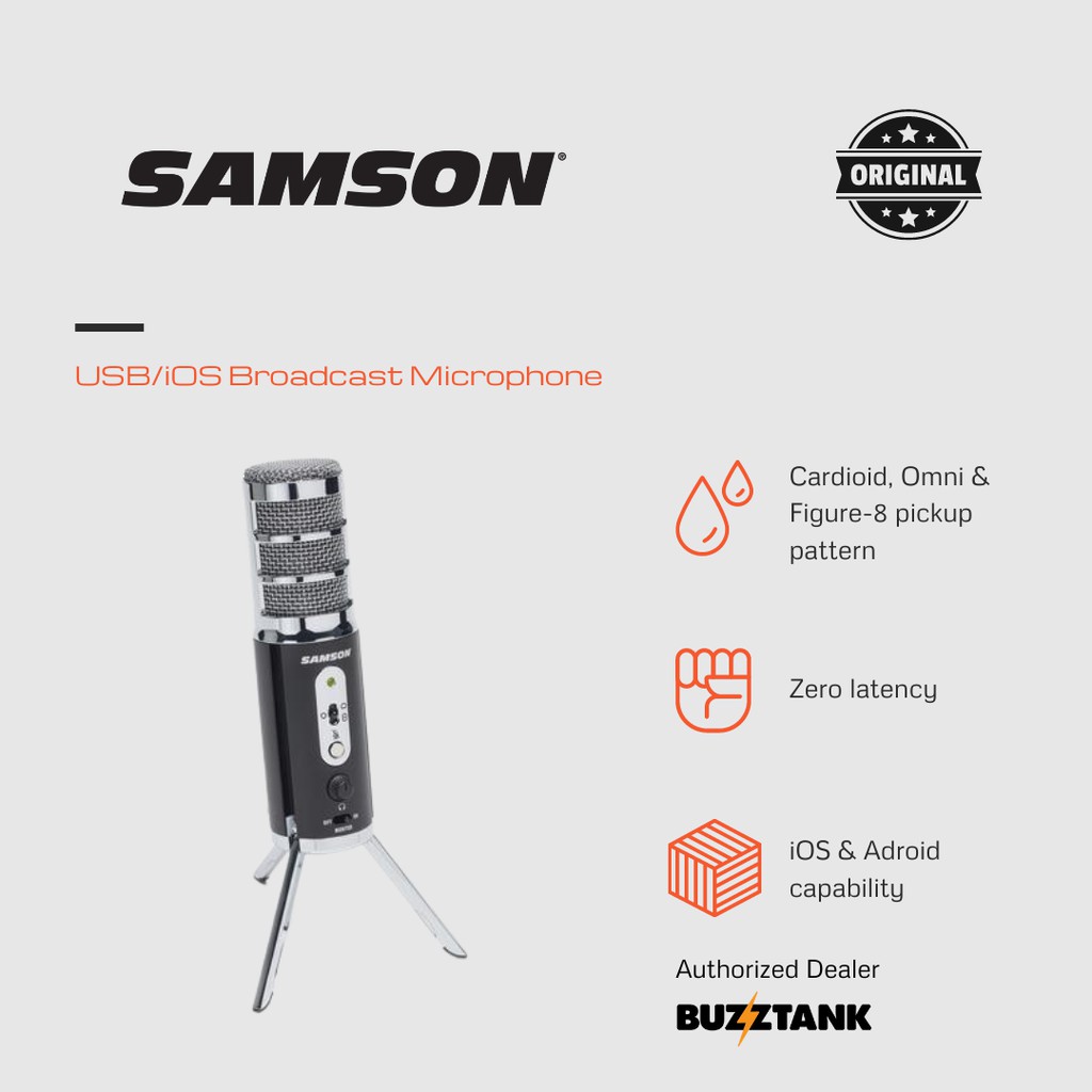 Samson Satellite - USB/iOS Broadcast Microphone | Shopee Malaysia