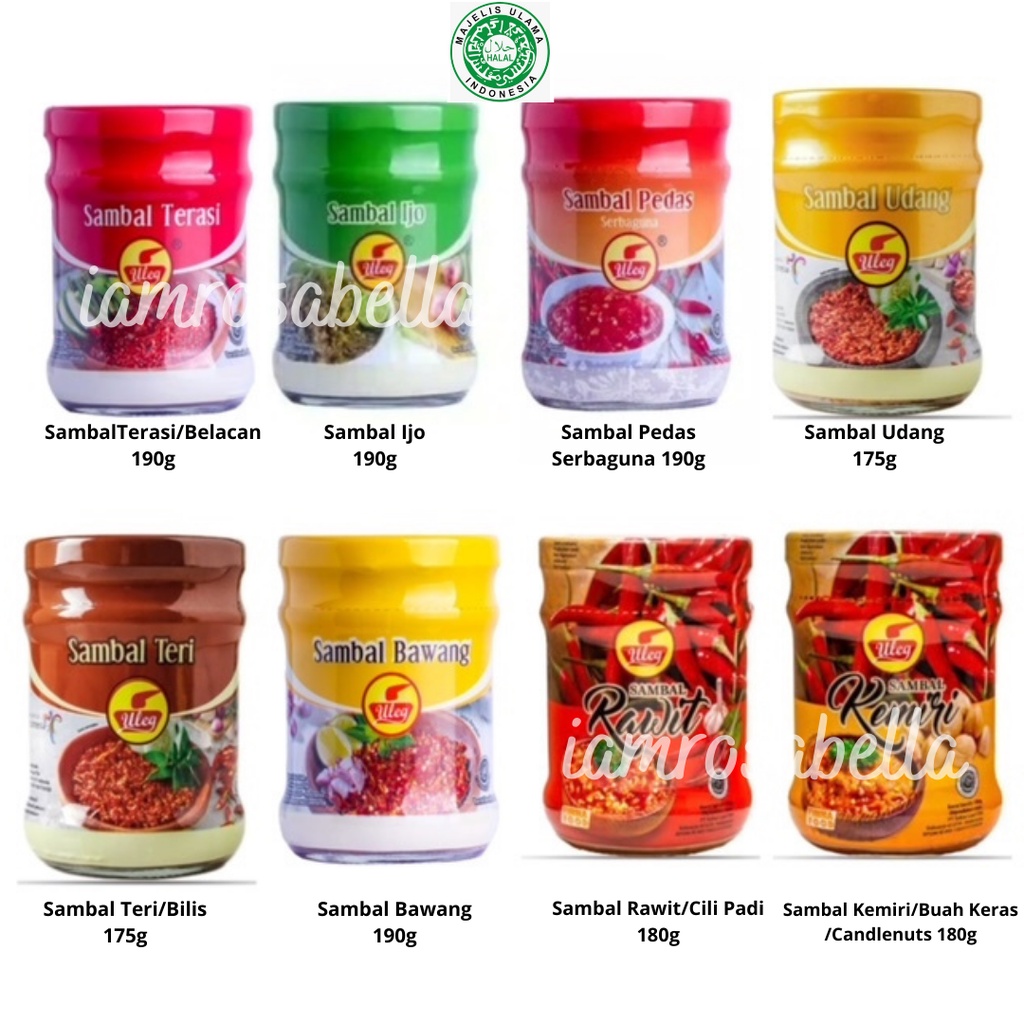 [Ready to Eat] ULEG Jar Sambal Terasi/ Hijau Ijo/Sambal Pedas / Udang ...